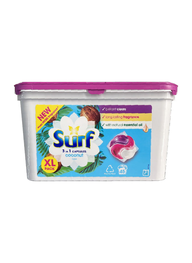 Surf 3 in 1 Washing Capsules even more fragrance 45 washes